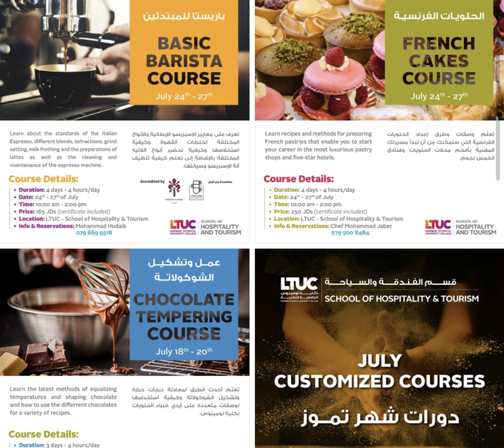 LTUC – School of Hospitality and Tourism - Food Services Jordan
